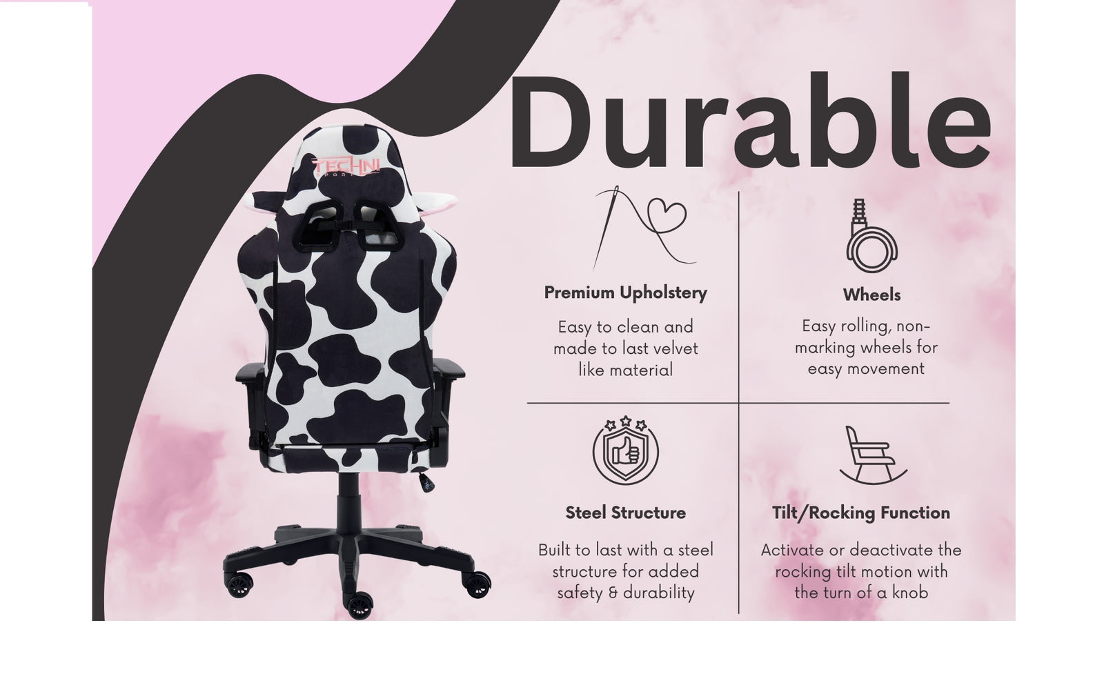 Techni Sport- Cow Gaming Chair